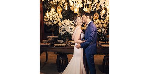 Priscilla Gurgel e André Segala foram os felizardos a trocarem alianças ...